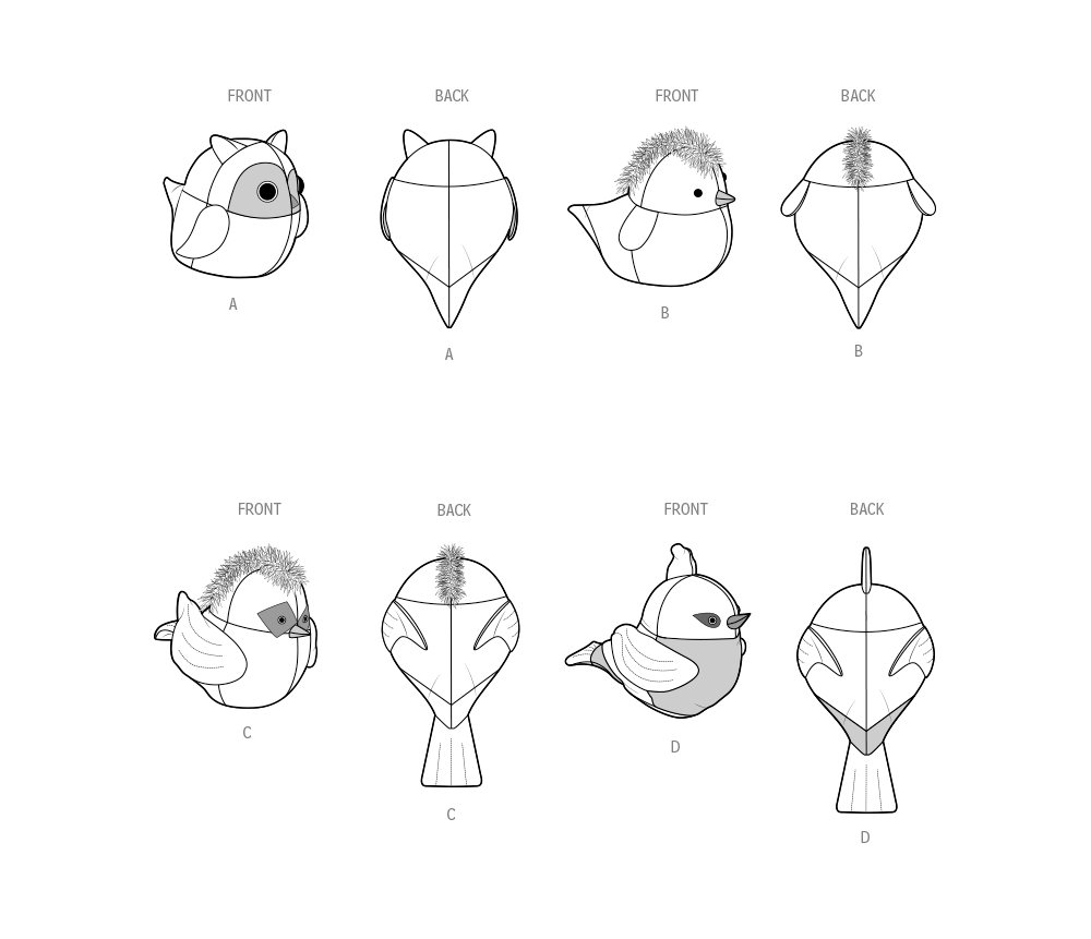 S9972 | Simplicity Sewing Pattern Plush Birds | Simplicity