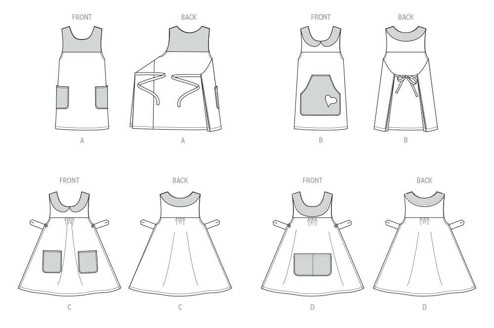 M8522 (PDF) | McCall's Sewing Pattern Misses' Cobbler Aprons | McCall's