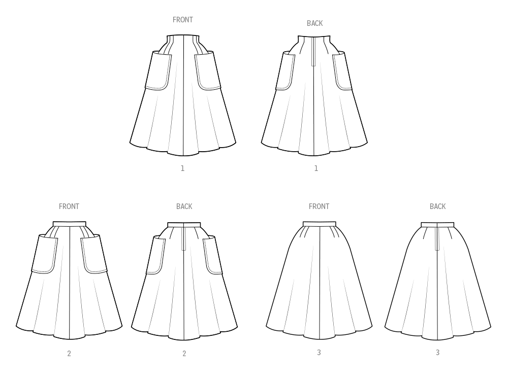 S3016 | Simplicity Sewing Pattern 1950s Misses' Skirts | Simplicity