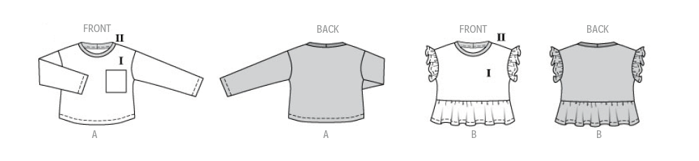 BUR9223 | Burda Style Sewing Pattern 9223 Children's Top | Burda Style