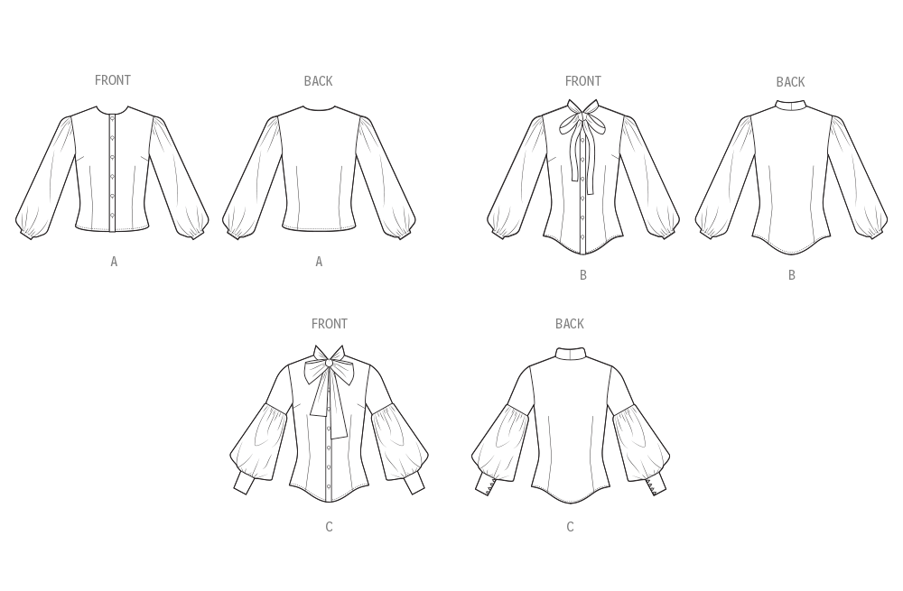 S3032 (PDF) | Simplicity Sewing Pattern Misses' Blouses | Simplicity
