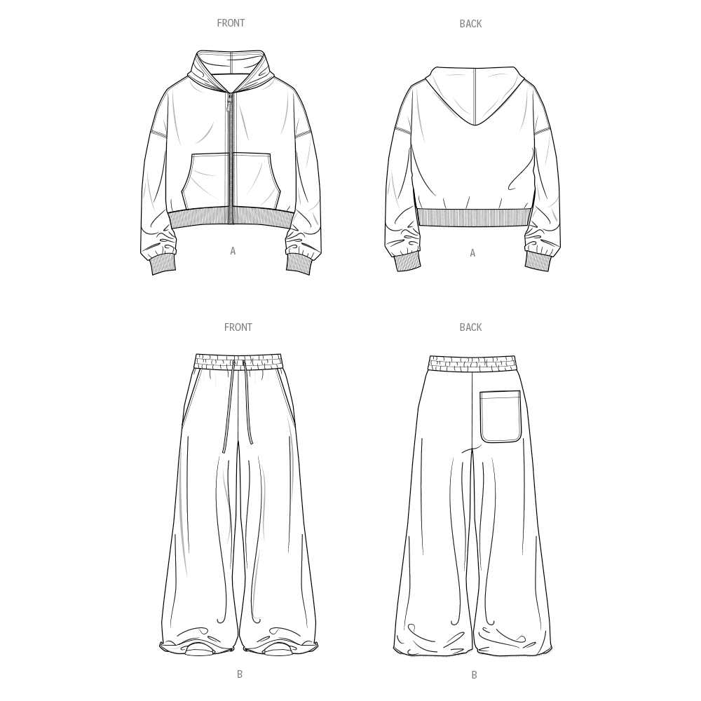 S3037 (PDF) | Simplicity Sewing Pattern Men's Sweatshirt and Sweatpants ...