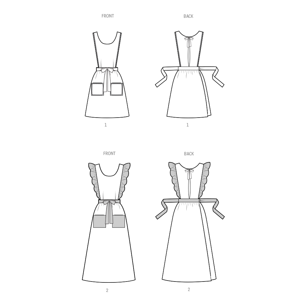 S3051 | Simplicity Sewing Pattern 1970s Misses' Apron in Two Lengths ...