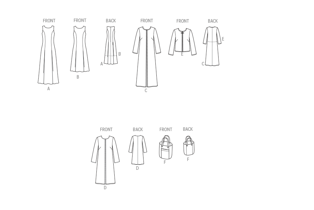 N6785 | New Look Sewing Pattern Misses' Dress and Coat Each In Two ...