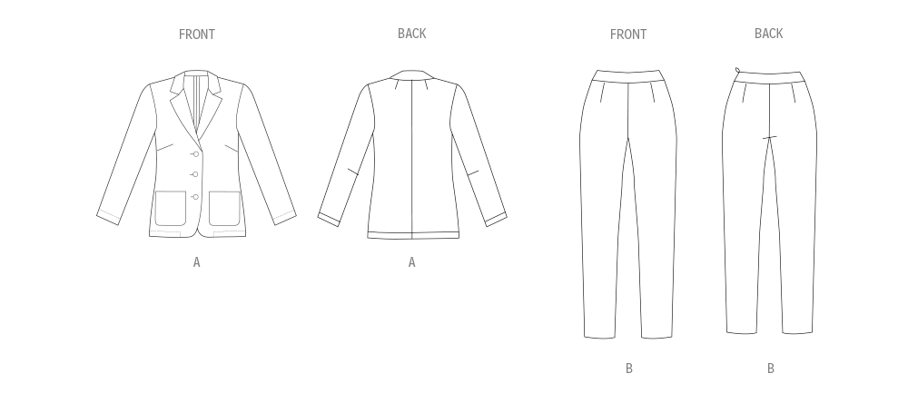 N6794 | New Look Sewing Pattern Misses' Jacket and Pants | New Look