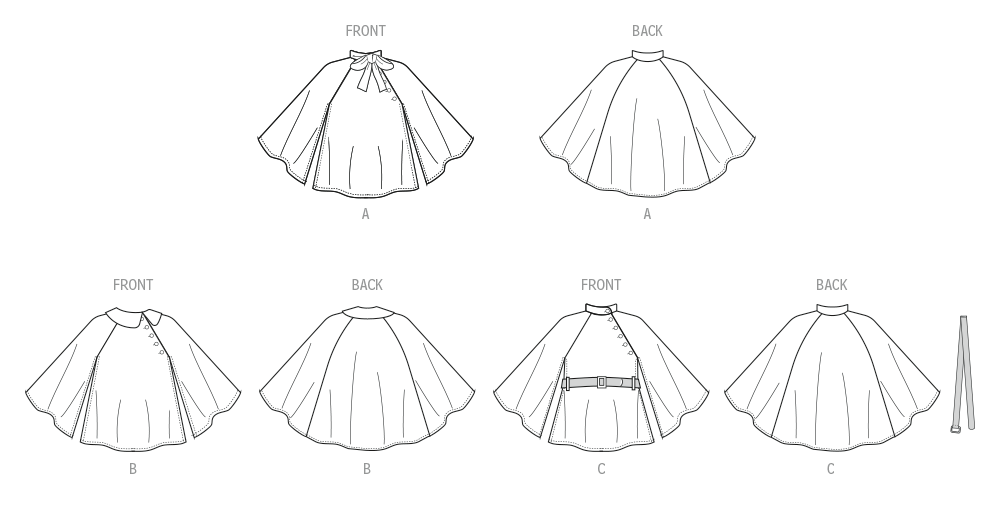 M8538 | Children's and Girls' Capes | McCall's