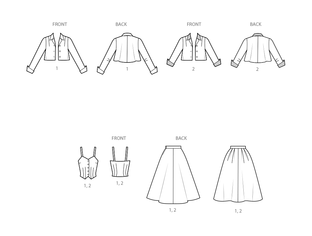 S3116 (PDF) | Simplicity Sewing Pattern 1950s Misses' Bolero Suit and ...