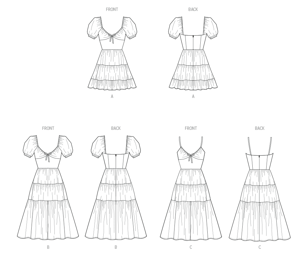 M8575 | McCall's Sewing Pattern Misses' Dress with Sleeve and Length ...