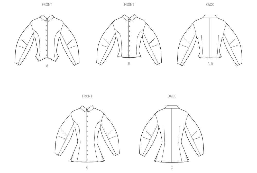 M8580 | McCall's Sewing Pattern Misses' Shirt in Two Lengths | McCall's