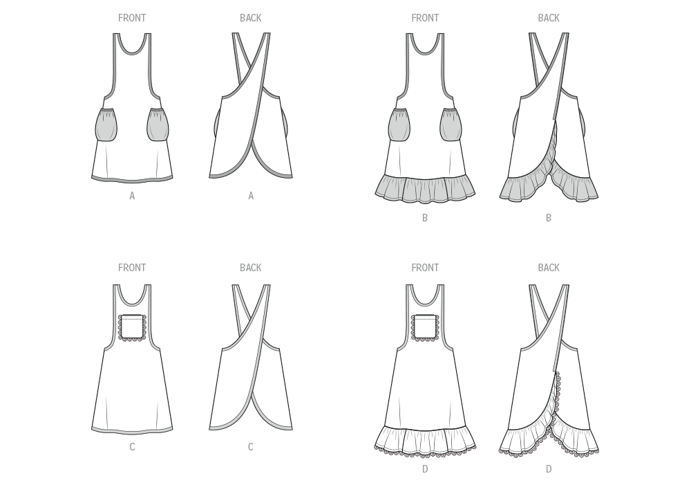 M8598 | McCall's Sewing Pattern Misses' Aprons | McCall's