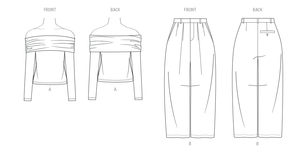 S3167 | Simplicity Sewing Pattern Misses' Off The Shoulder Knit Top and ...