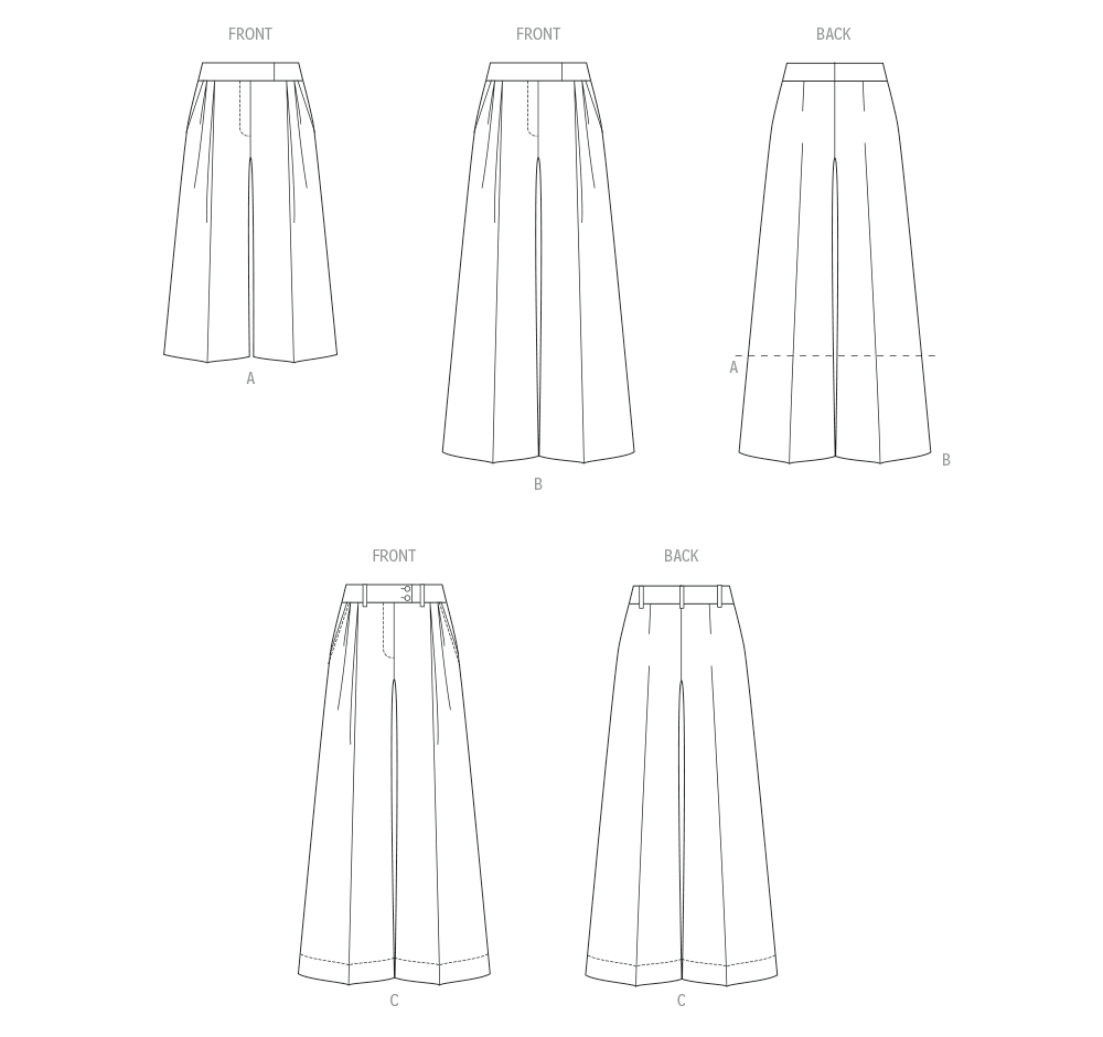 S3170 | Simplicity Sewing Pattern Misses' Wide Leg Pleated Pants with ...