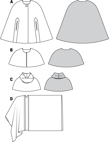 BUR7313 | Burda Style Sewing Pattern Cape | Burda Style