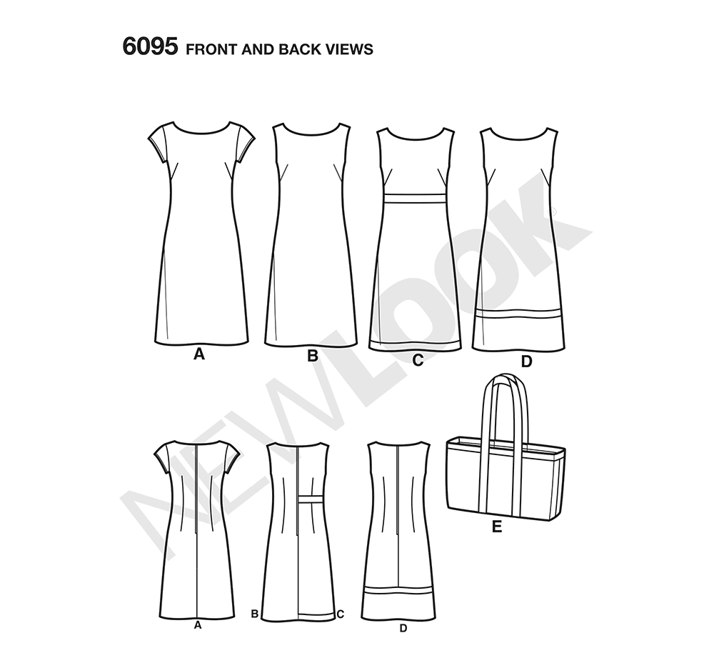 N6095 | New Look Sewing Pattern Misses' Dresses | New Look