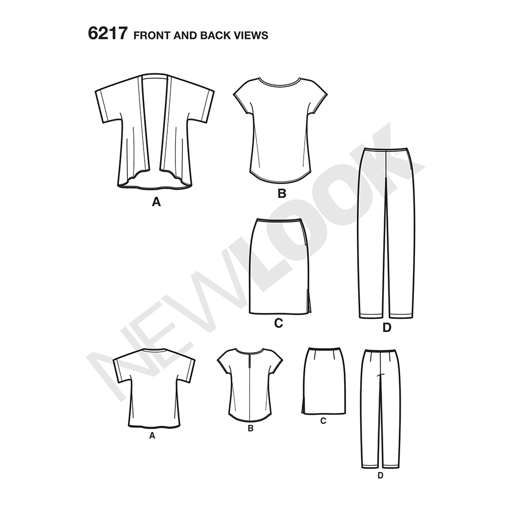 N6217 | New Look Sewing Pattern Misses' Separates | New Look