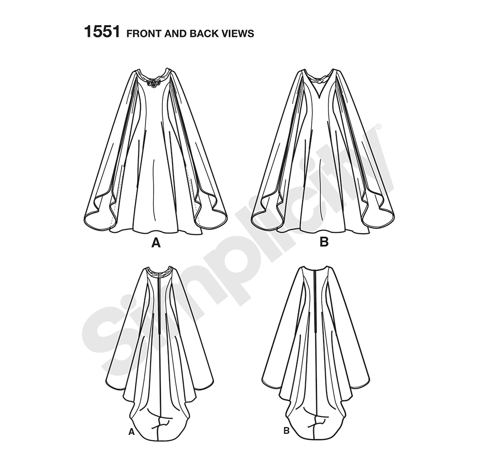 S1551 | Simplicity Sewing Pattern Misses' Costumes | Simplicity