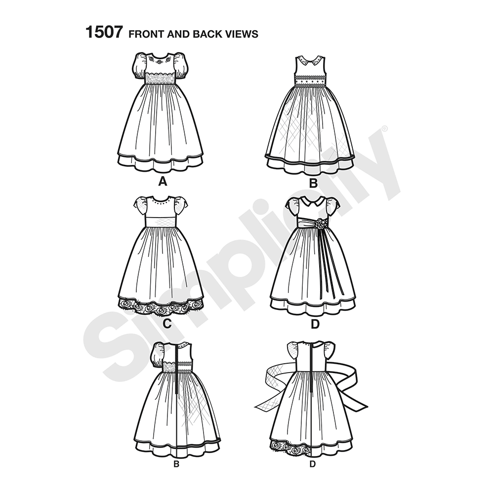 S1507 | Simplicity Sewing Pattern Toddlers' & Child's Special Occasion ...