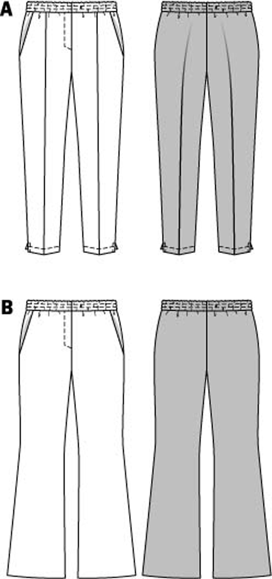 BUR6859 | Burda Style Sewing Pattern Plus Size Pants | Burda Style