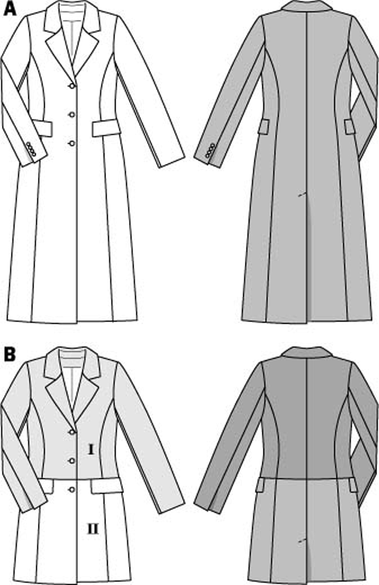 BUR6845 | Burda Style Sewing Pattern Jacket & Coat | Burda Style