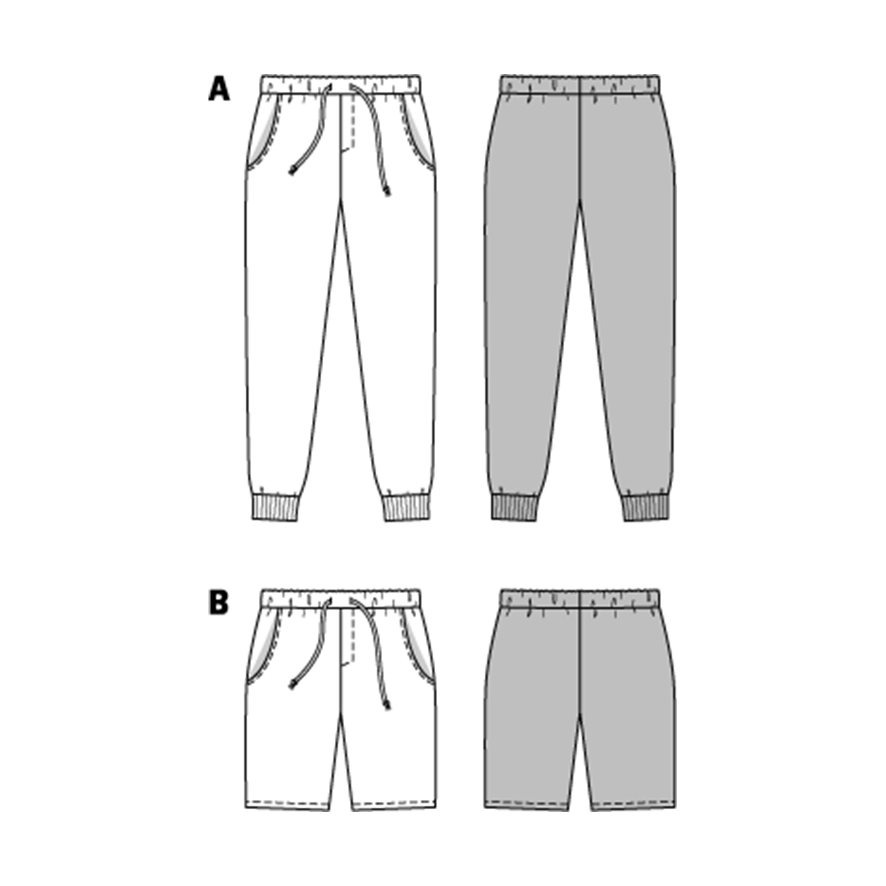 BUR6719 | Burda Style Sewing Pattern Men's Jogging Pants | Burda Style