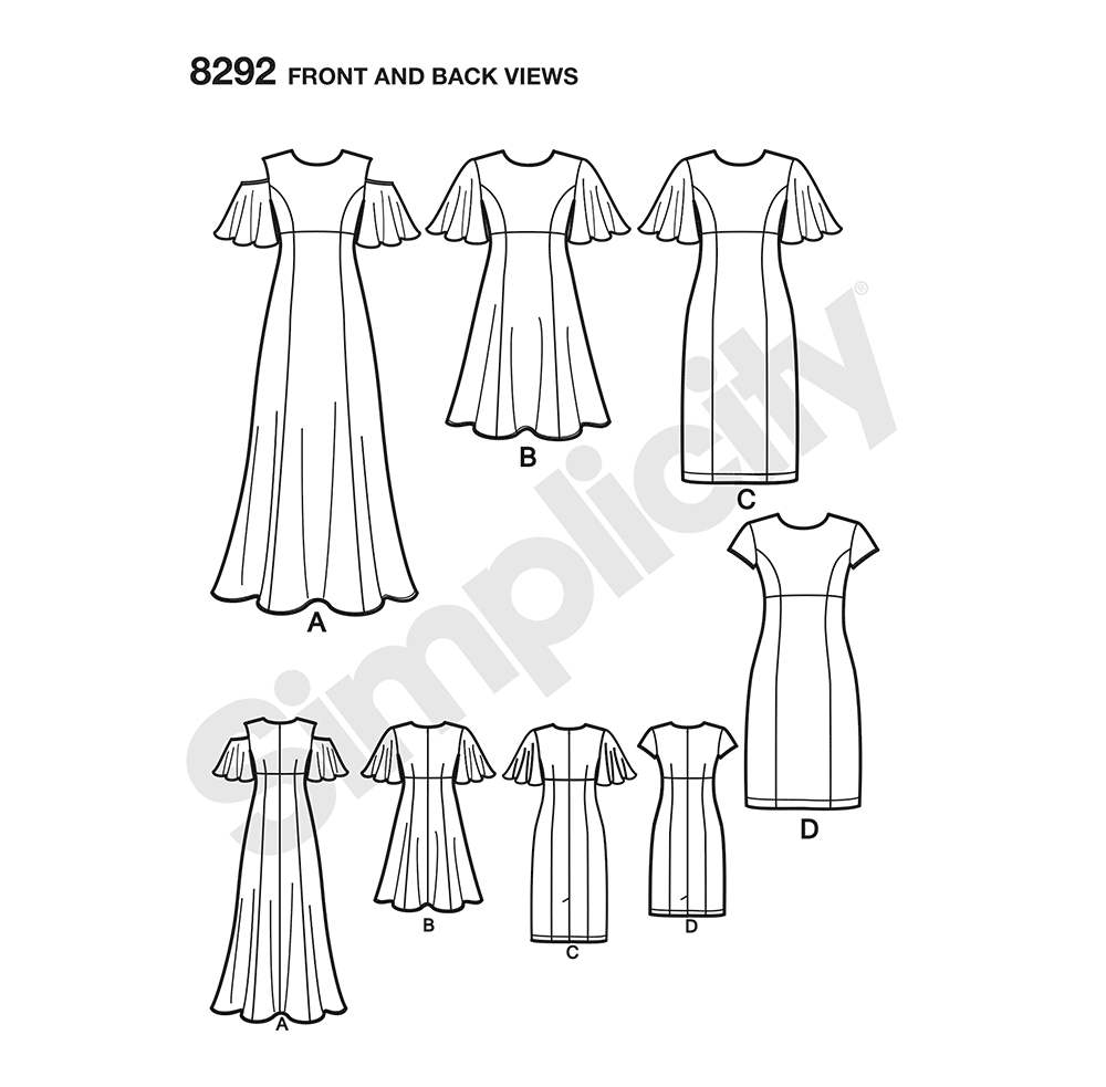 S8292 | Simplicity Sewing Pattern Misses'/Miss Petite Dresses | Simplicity