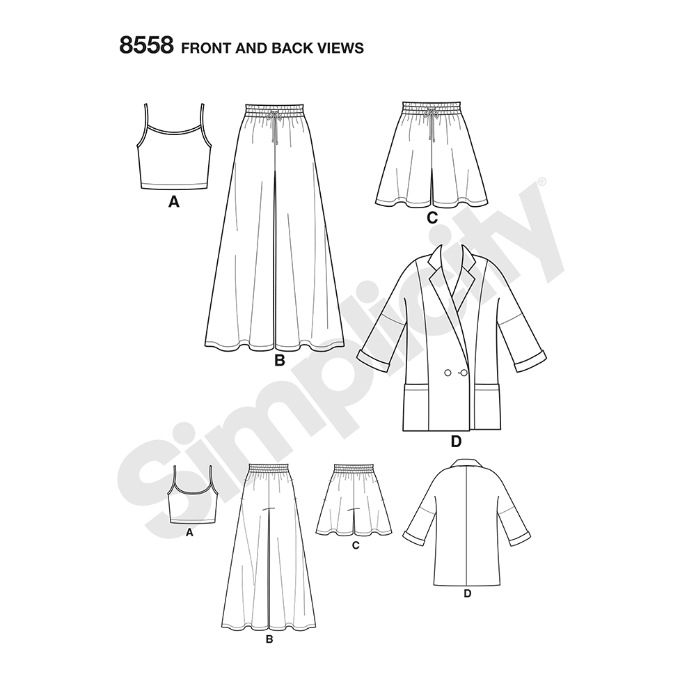 S8558 | Simplicity Sewing Pattern Misses' Separates by Mimi G Style ...
