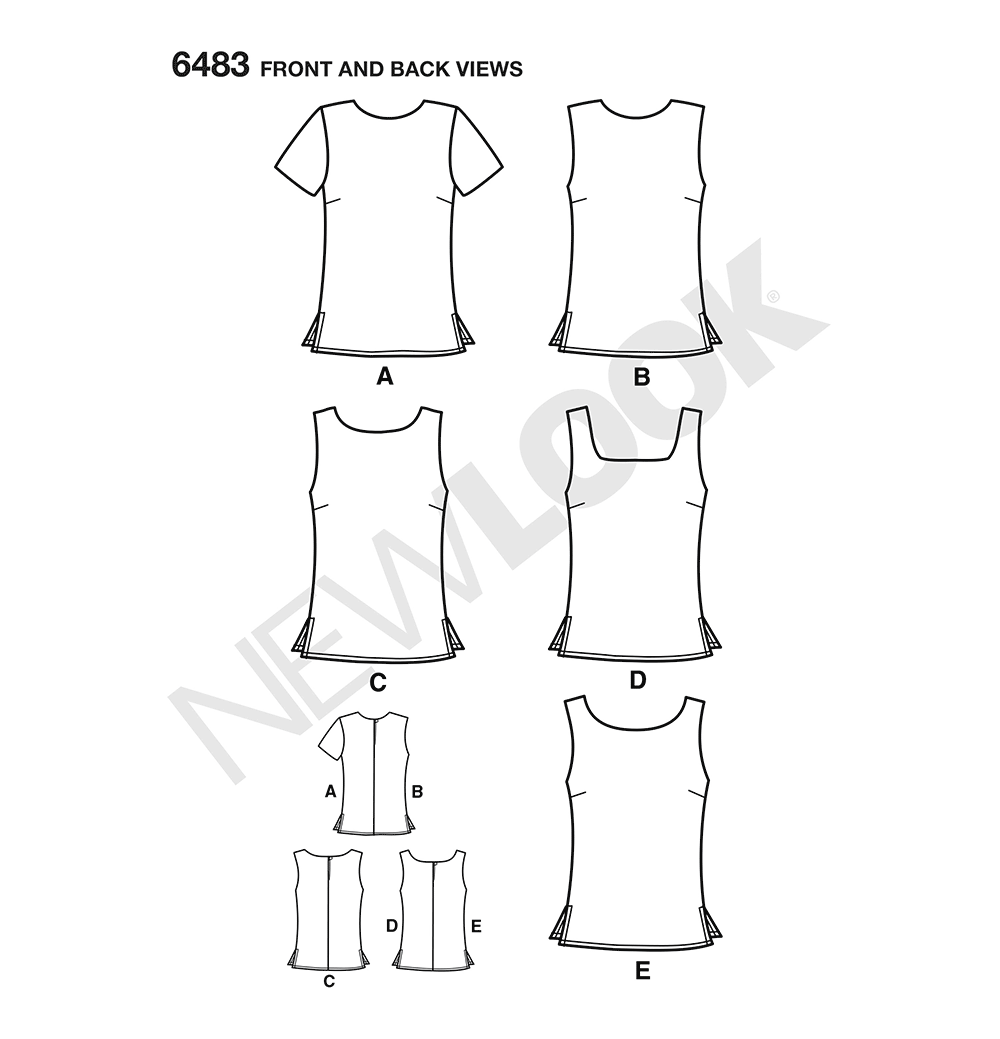 N6483 | New Look Sewing Pattern Misses' Tops | New Look