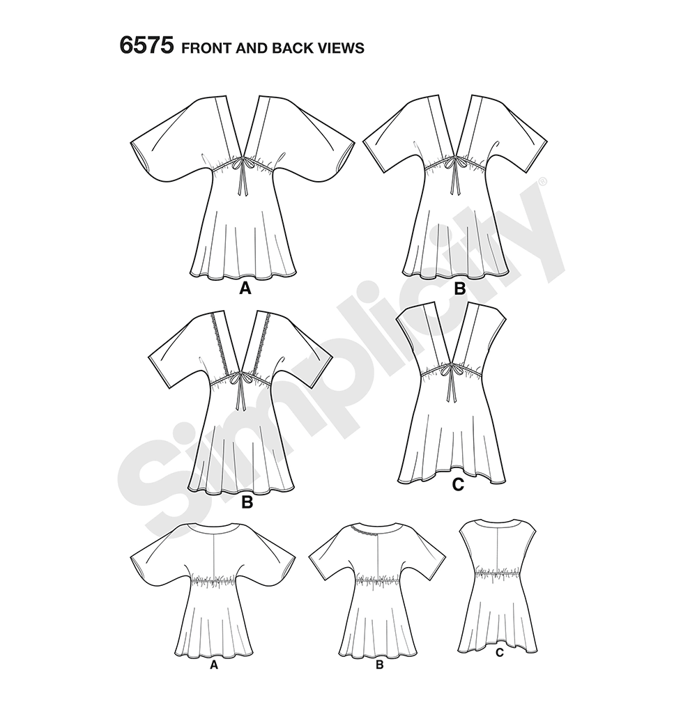 N6575 | New Look Sewing Pattern Misses' Tunics | New Look