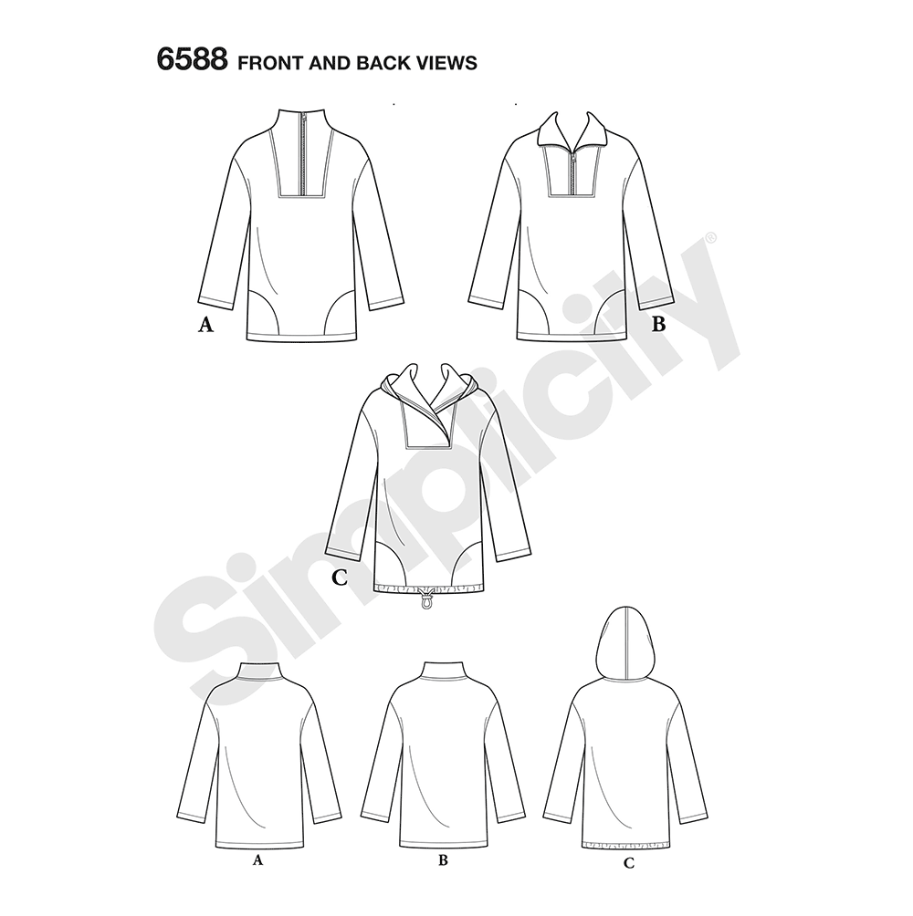 N6588 | New Look Sewing Pattern Unisex Tops | New Look