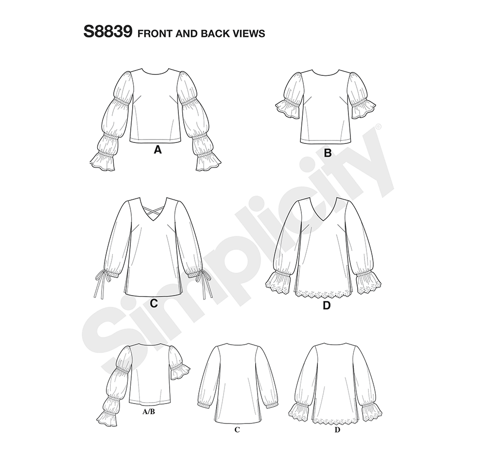 S8839 | Simplicity Sewing Pattern Misses' Pullover Tunics and Tops ...