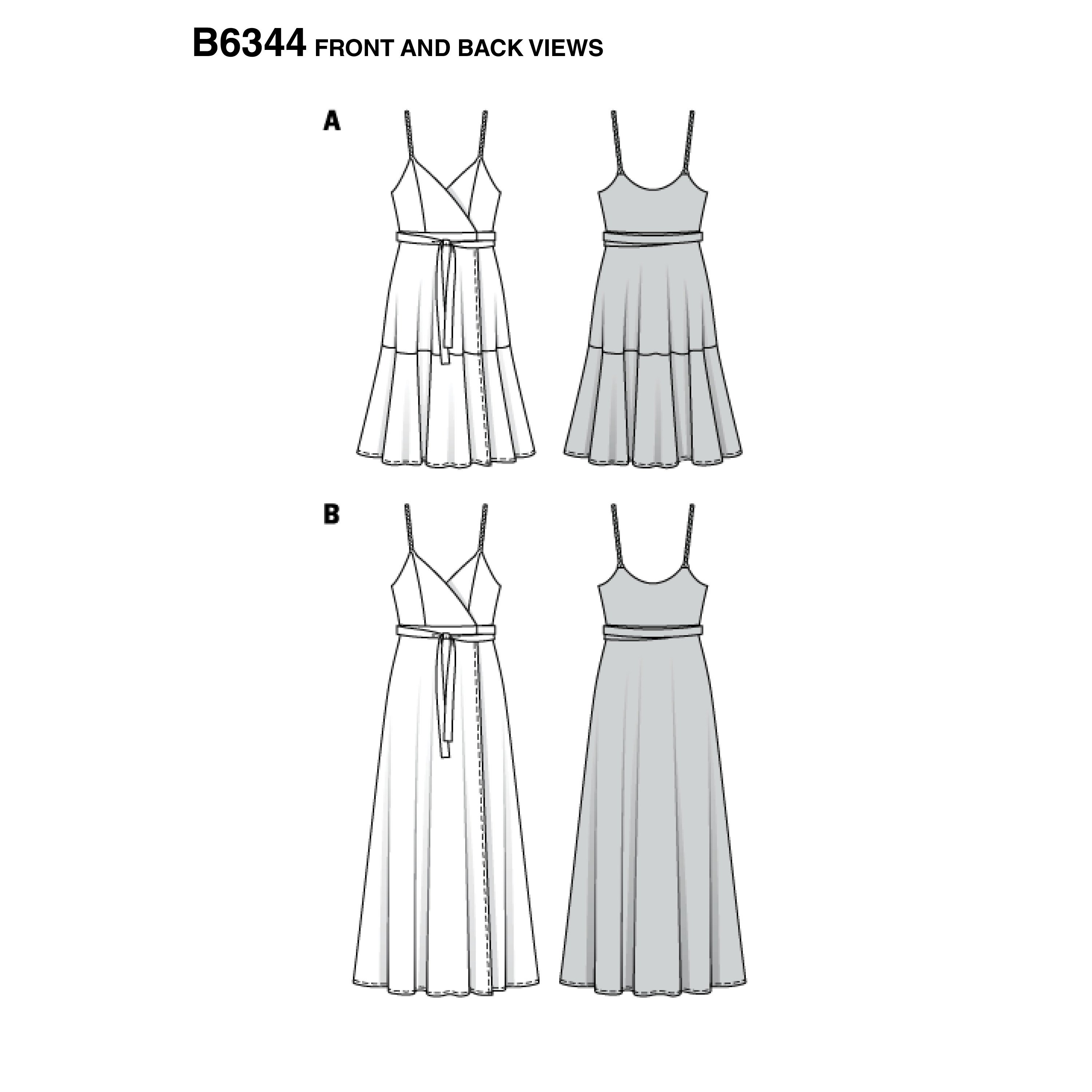 BUR6344 | Burda Style Sewing Pattern Misses' Wrap Dress | Burda Style