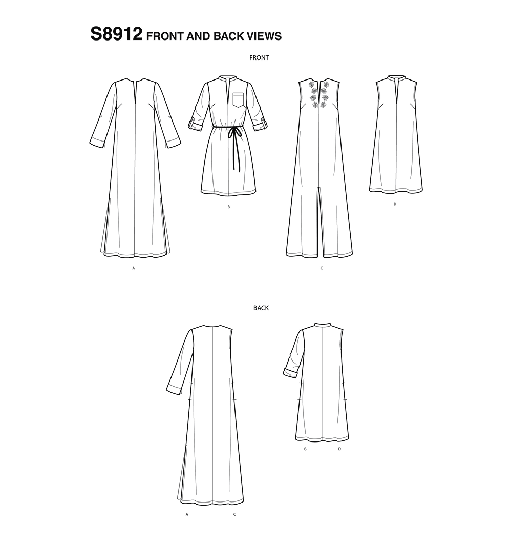 S8912 | Simplicity Sewing Pattern Misses' Dresses | Simplicity