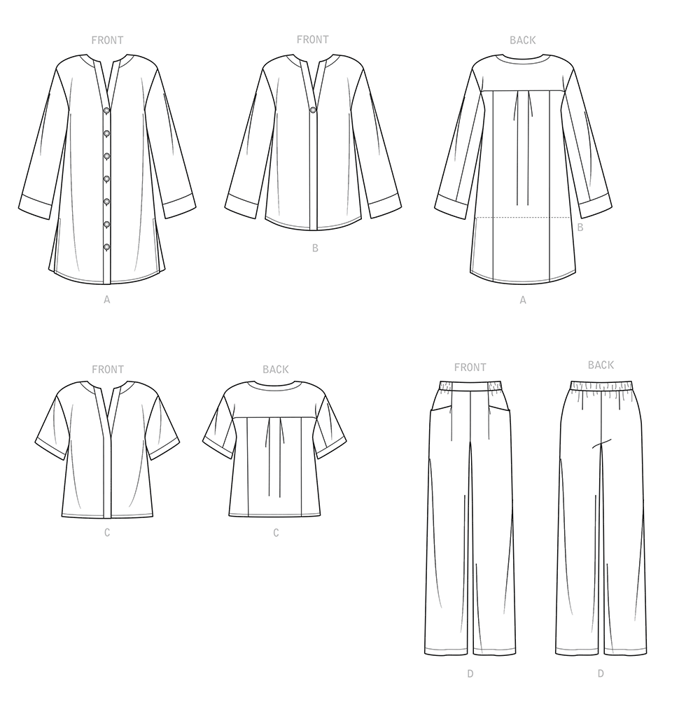 S9113 | Simplicity Sewing Pattern Misses' Tunic, Top & Pull On Pants ...