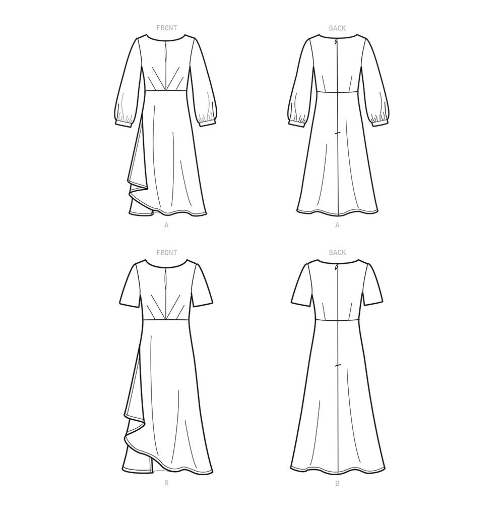 N6655 | New Look Sewing Pattern Misses' Dress In Two Lengths with ...