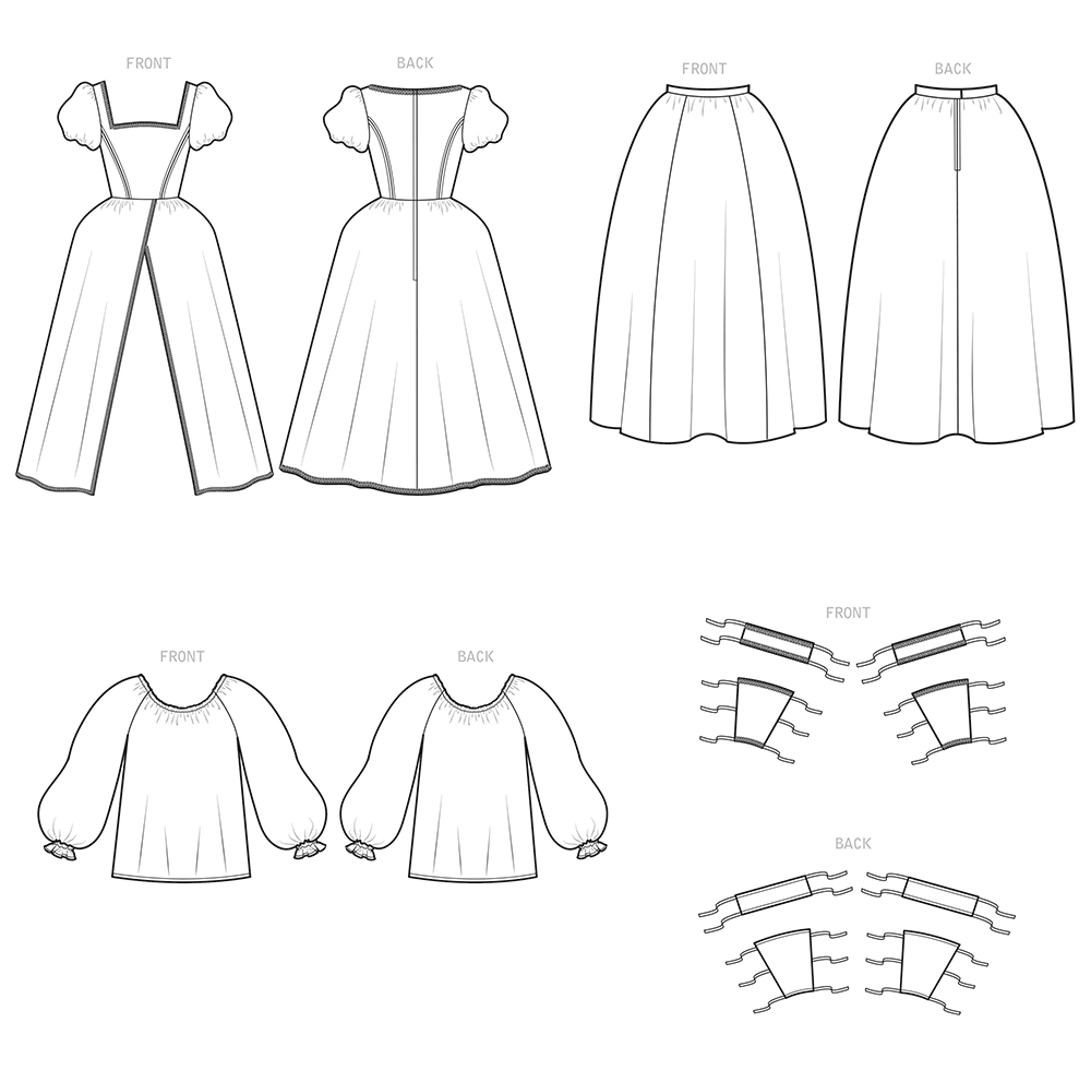 S9090 | Simplicity Sewing Pattern Misses' Historical Costume | Simplicity