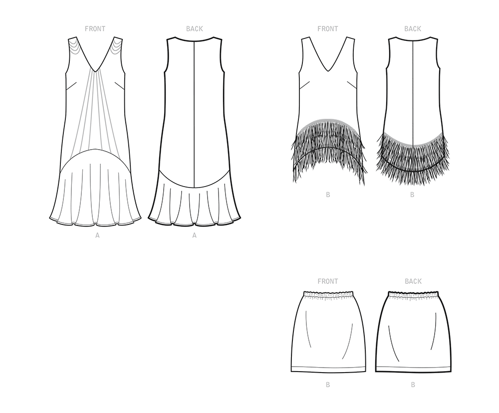 S9088 | Simplicity Sewing Pattern Misses' Flapper Costumes | Simplicity