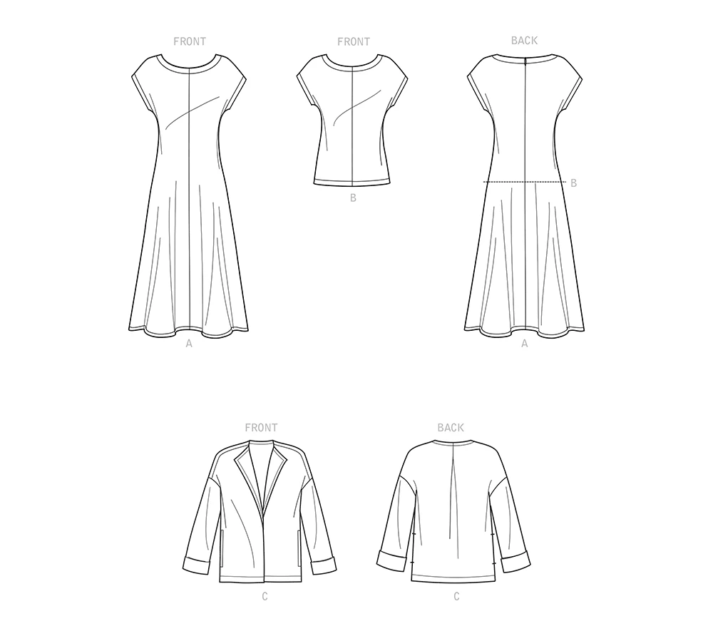 S9263 | Simplicity Sewing Pattern Misses' Dress, Jacket & Top | Simplicity