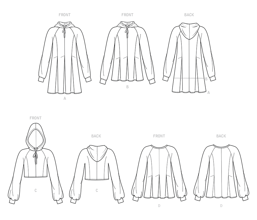 S9384 | Simplicity Sewing Pattern Misses' Sweatshirts | Simplicity
