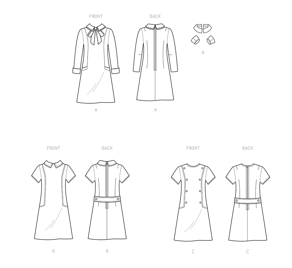 S9371 | Simplicity Sewing Pattern Misses' & Women's Dress with Collar ...