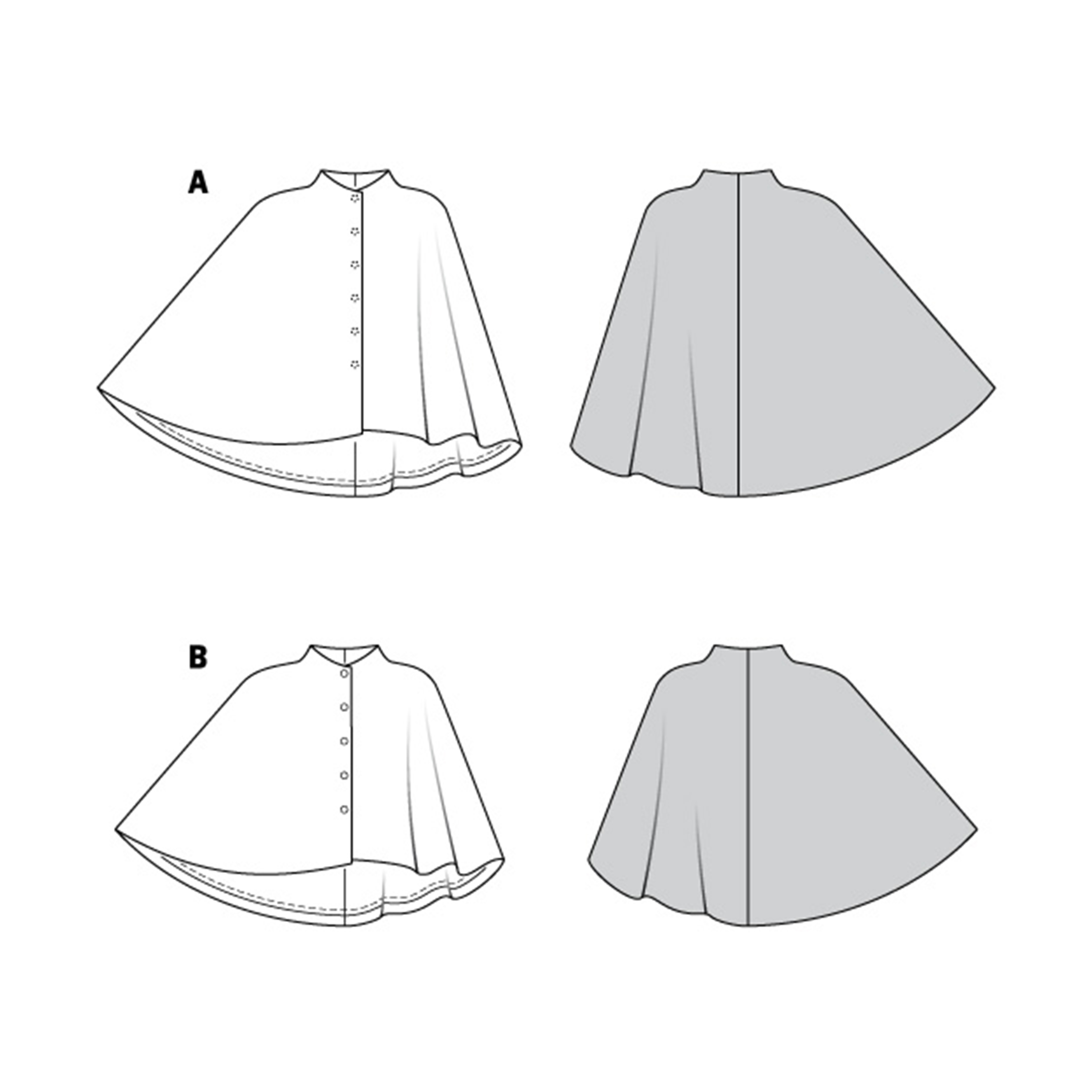 BUR6063 | Burda Style Sewing Pattern Misses' Cape | Burda Style