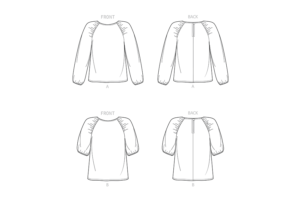 N6708 | New Look Sewing Pattern Misses' Tops | New Look