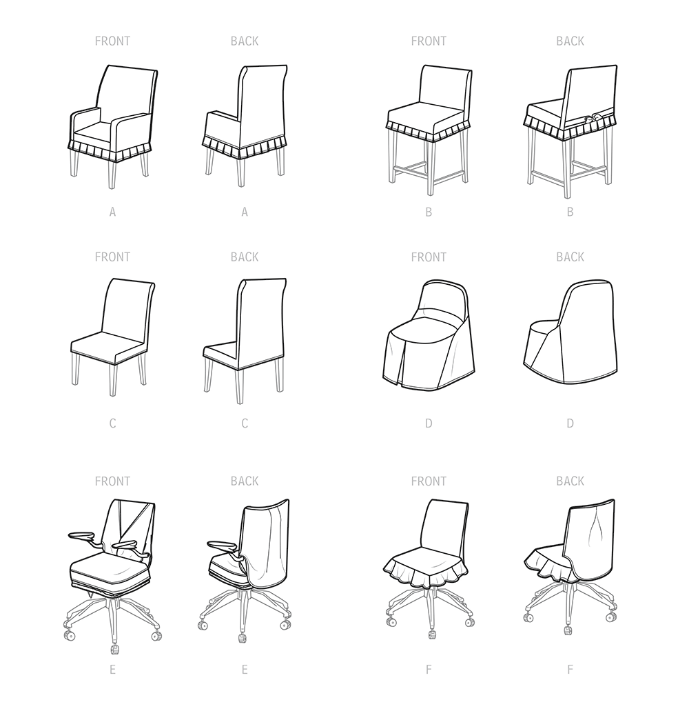 S9495 | Simplicity Sewing Pattern Chair Slipcovers | Simplicity
