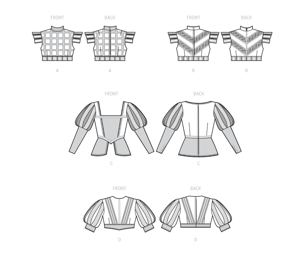 S9627 | Misses' Costume Tops by Andrea Schewe Designs | Simplicity