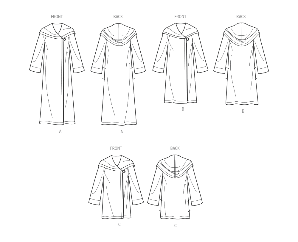 S9684 | Misses' Hooded Coats and Jacket with Length Variations | Simplicity