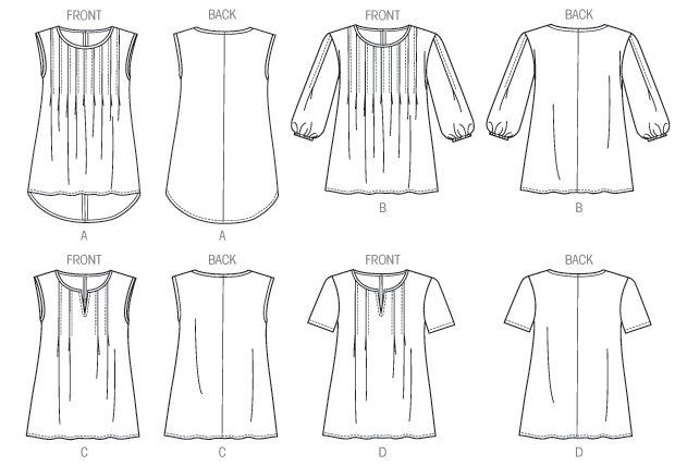 B6024 | Misses' Front-Tuck Tops | Butterick Patterns