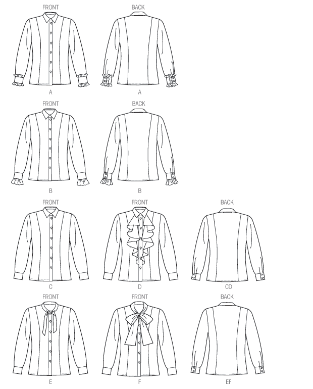 V9029 | Misses' Button-Down Princess Seam Blouses | Vogue Patterns