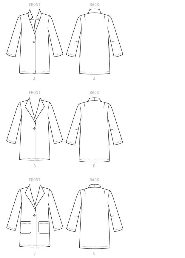 V9133 | Misses' Boxy One-Button Jackets | Vogue Patterns