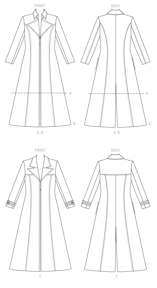 M7644 (PDF) | Misses' Coat Costume | McCall's Patterns