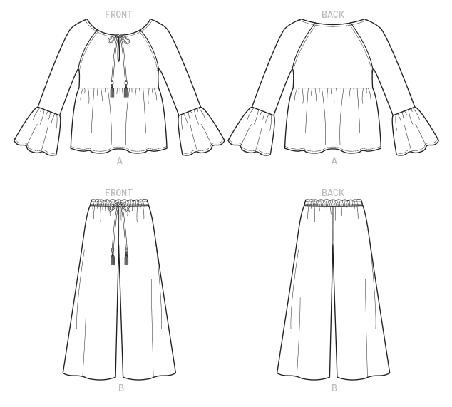 M7758 (PDF) | Misses' Top and Pants | McCall's Patterns