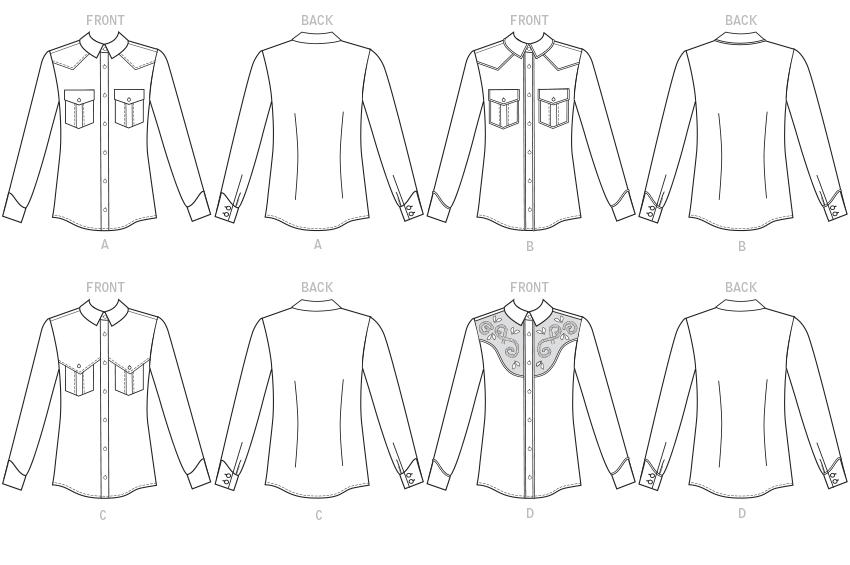 M7980 | Misses' and Men's Shirts | McCall's Patterns